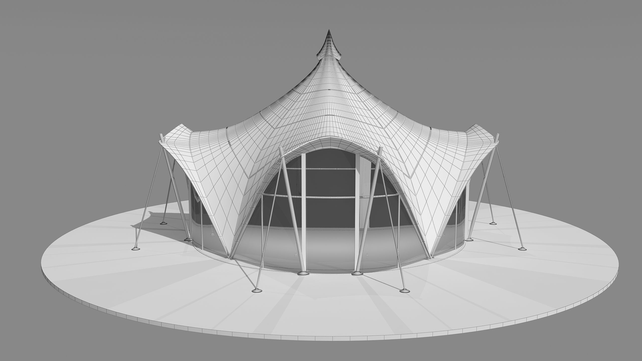 0202 - Circular Tent 3D model | CGTrader