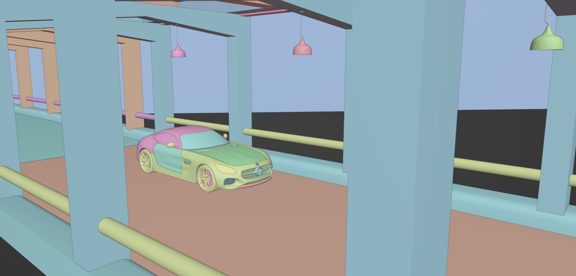 Car Animation Scenery free 3D model animated | CGTrader