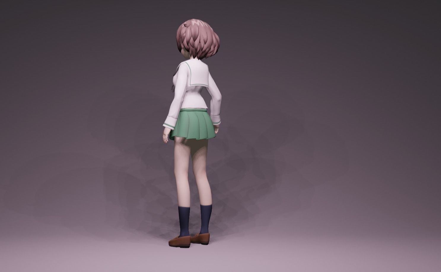 Anime Character - Akiyama 3D model | CGTrader