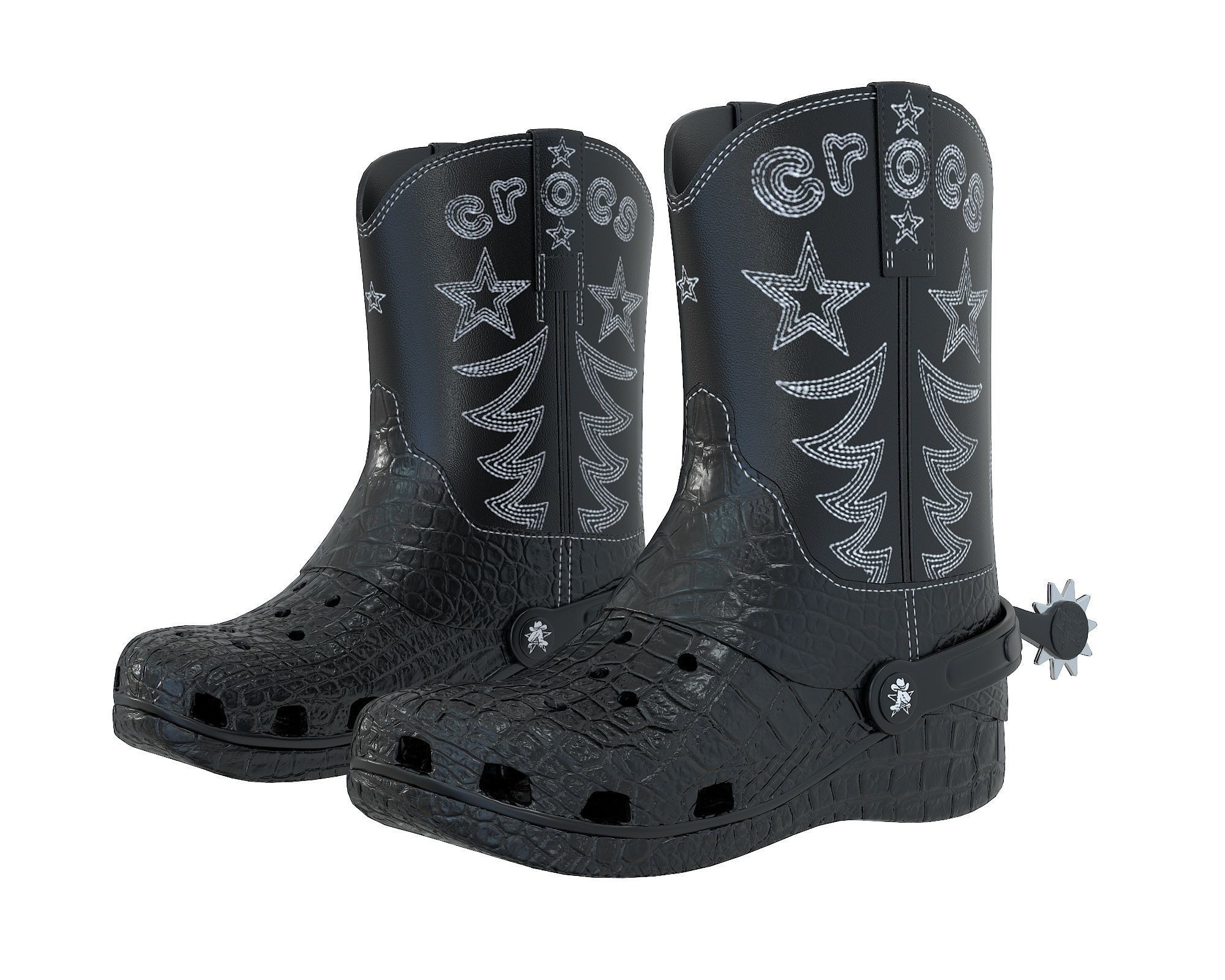 3D model Crocs Classic Cowboy Boots VR / AR / low-poly | CGTrader
