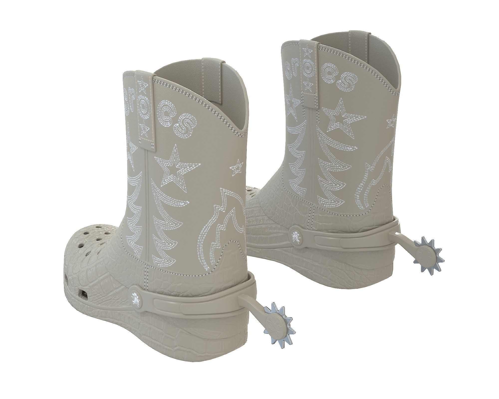 3D model Crocs Classic Cowboy Boots VR / AR / low-poly | CGTrader