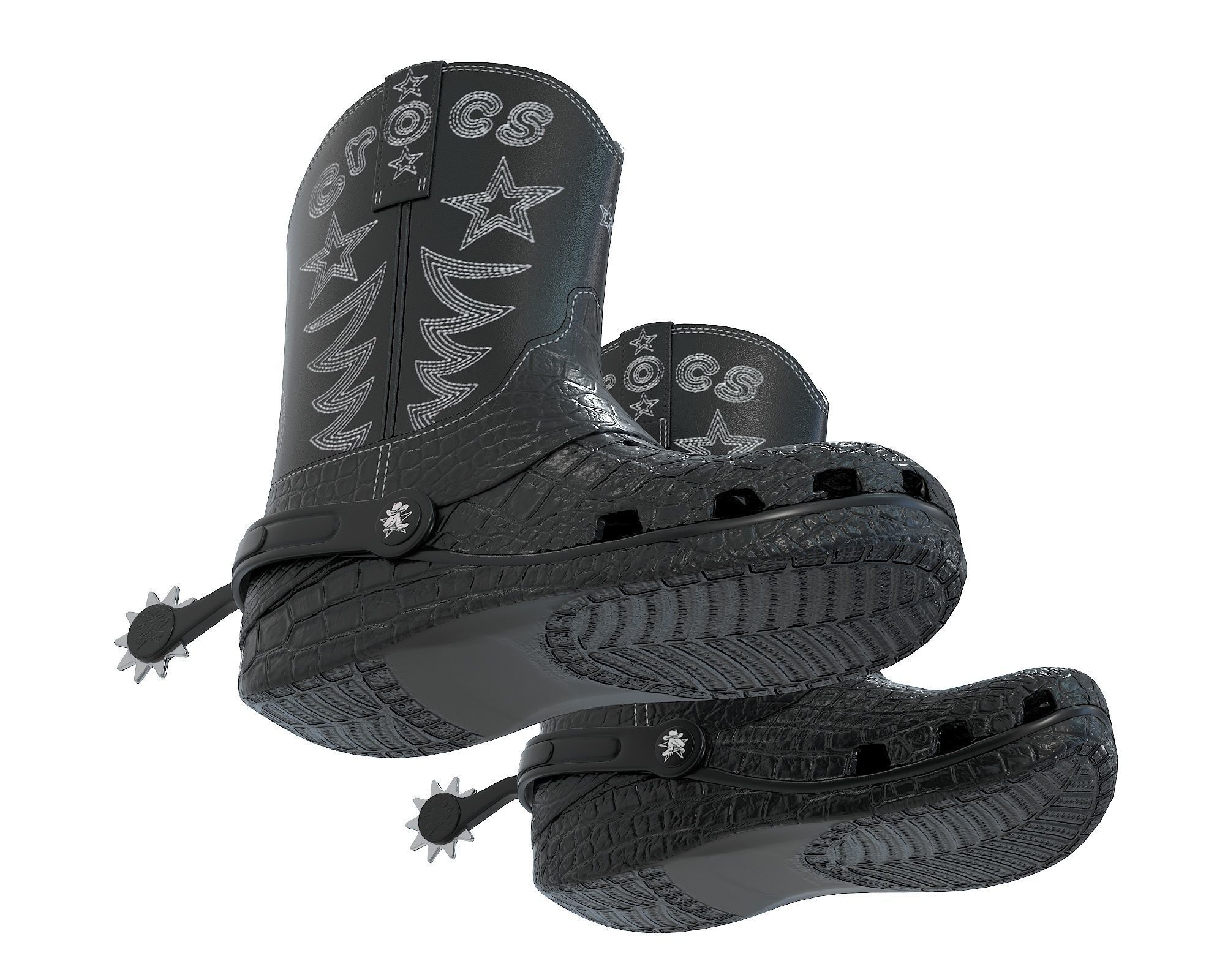 3D model Crocs Classic Cowboy Boots VR / AR / low-poly | CGTrader