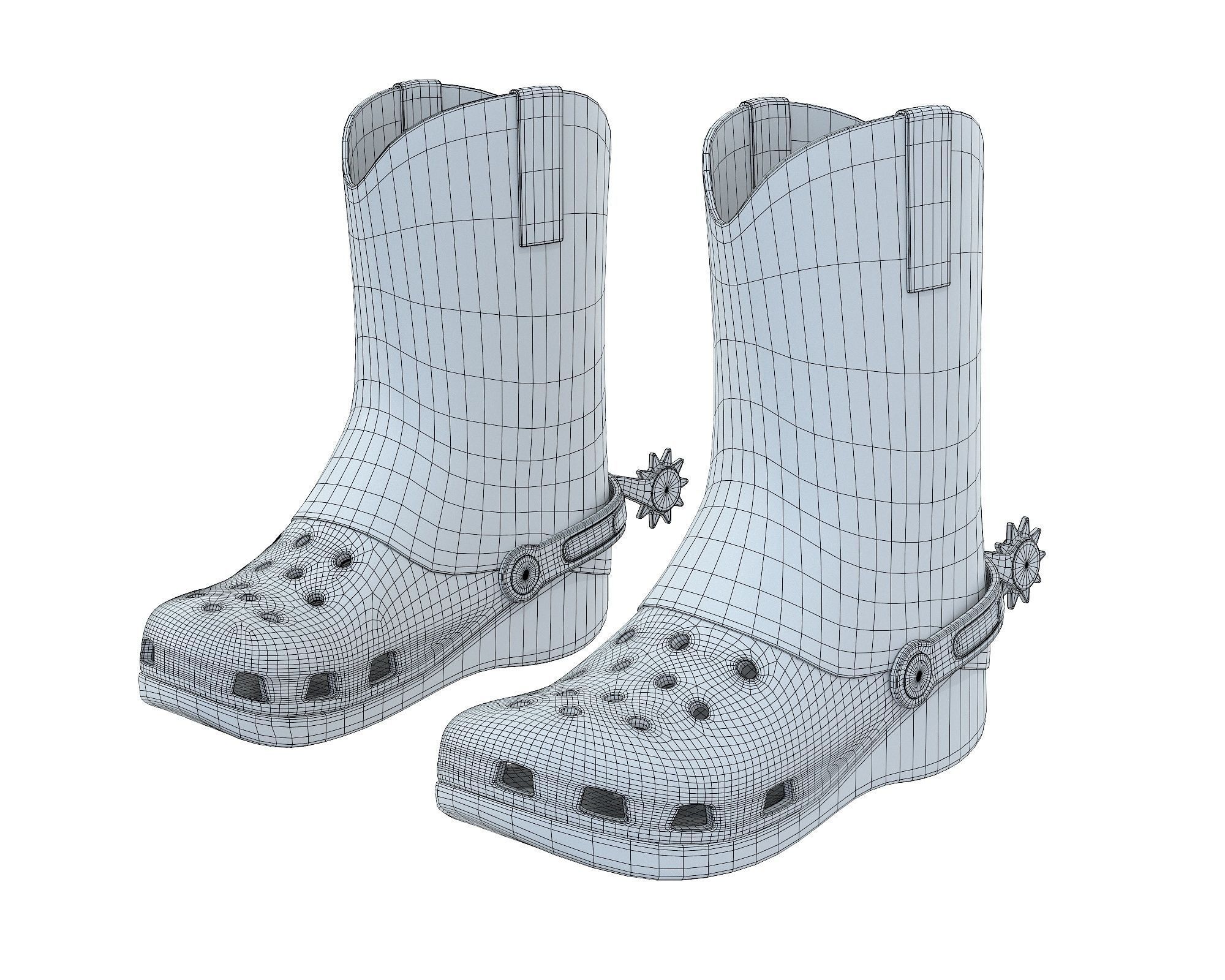3D model Crocs Classic Cowboy Boots VR / AR / low-poly | CGTrader