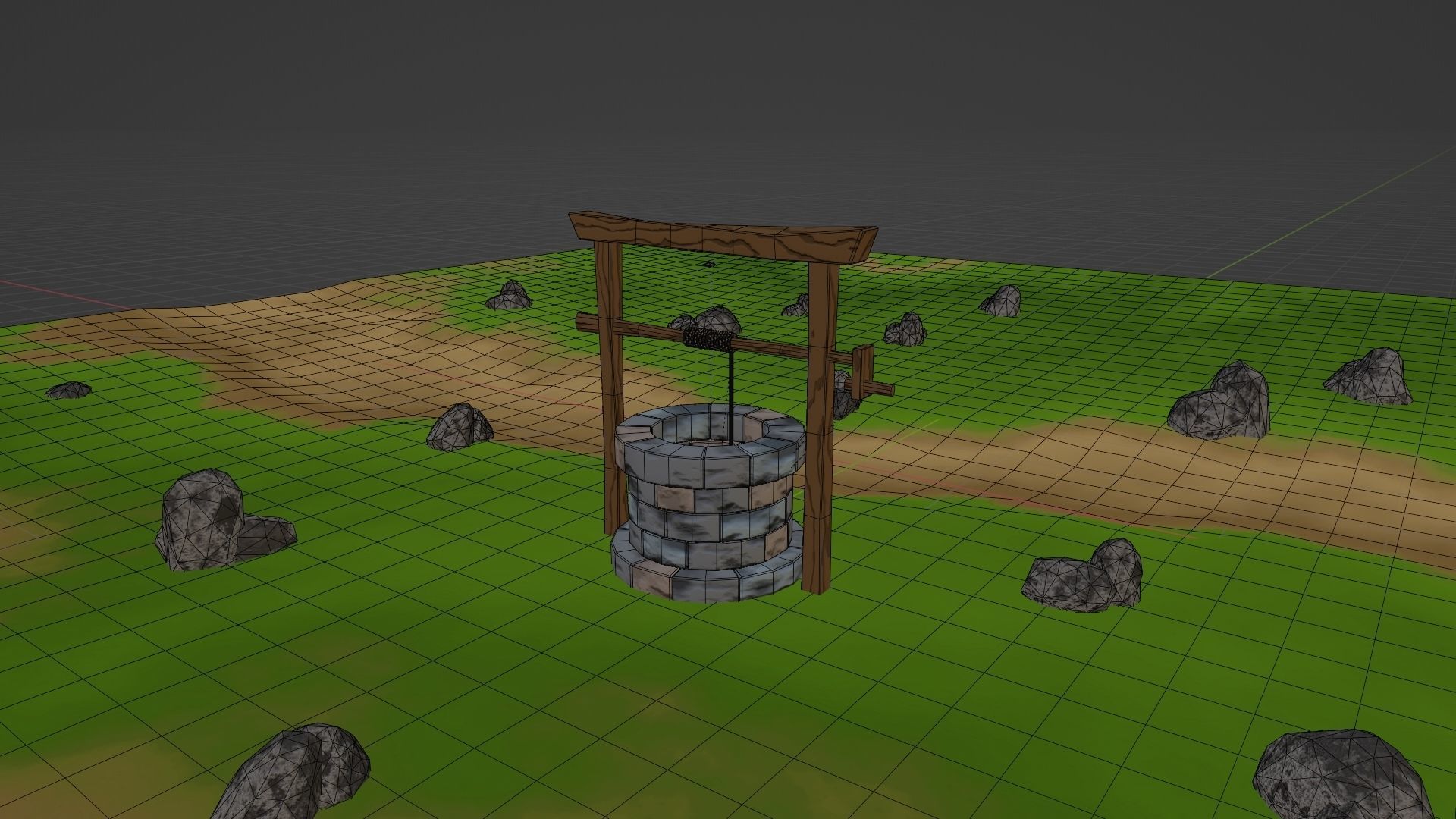 low poly Well free 3D model | CGTrader
