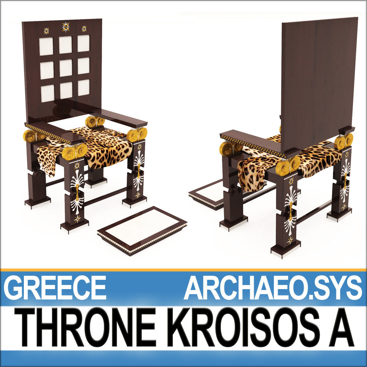 Ancient Greek Throne Kroisos A 3D model | CGTrader