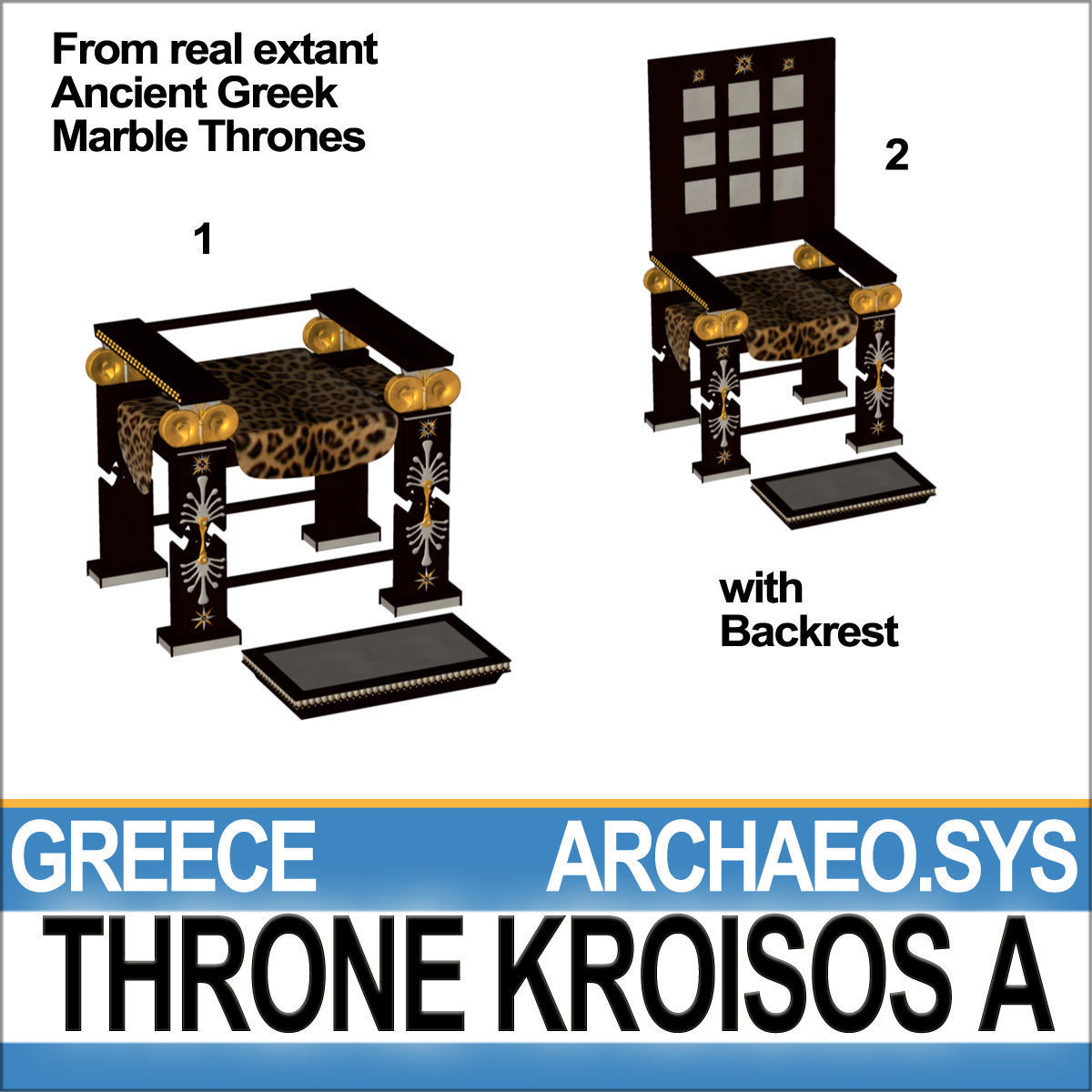 Ancient Greek Throne Kroisos A 3D model | CGTrader