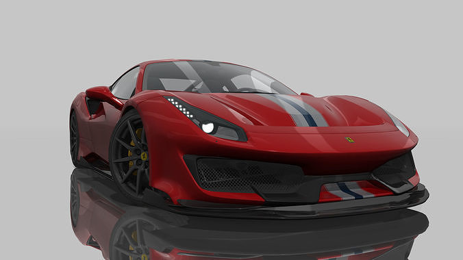 Ferrari 488 Pista 3D model | CGTrader