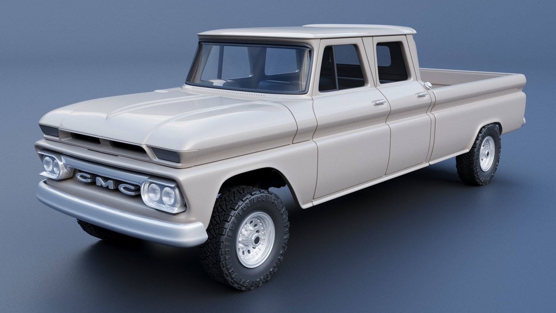 GMC Crew Cab Pickup 1965 3D model 3D printable | CGTrader