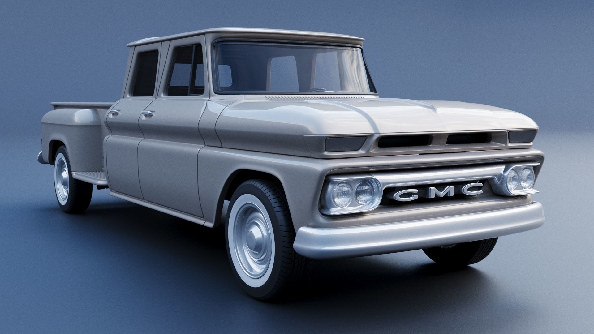 GMC Crew Cab Pickup 1965 3D model 3D printable | CGTrader
