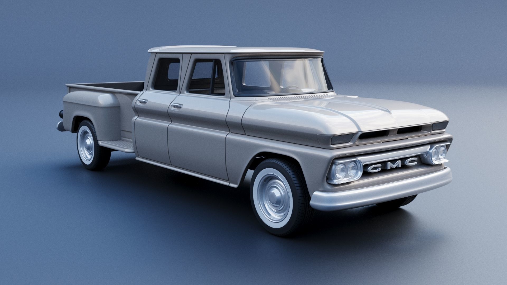GMC Crew Cab Pickup 1965 3D model 3D printable | CGTrader