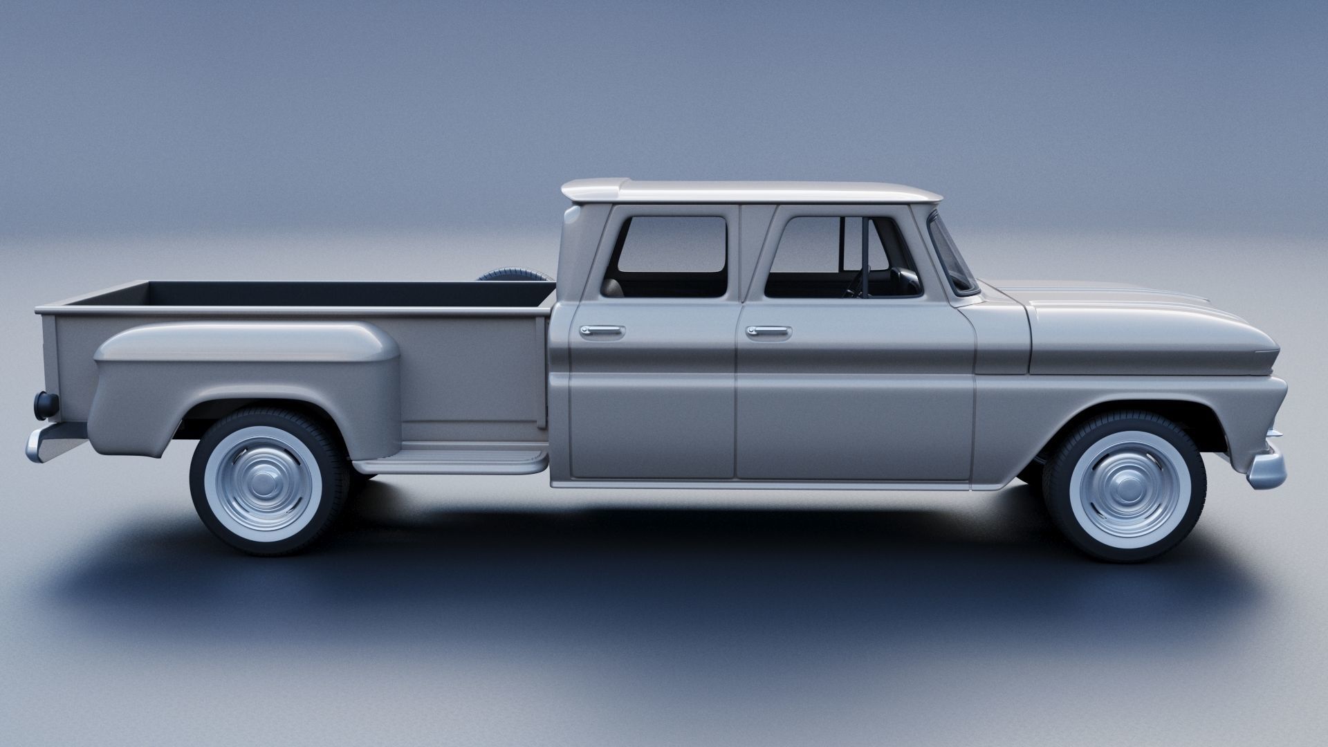 GMC Crew Cab Pickup 1965 3D model 3D printable | CGTrader