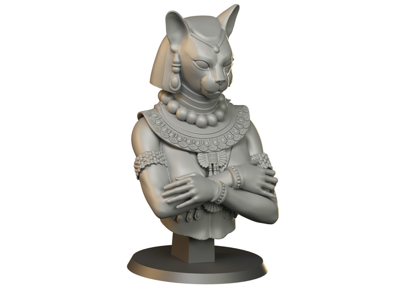 Bastet Bust 3D model 3D printable | CGTrader