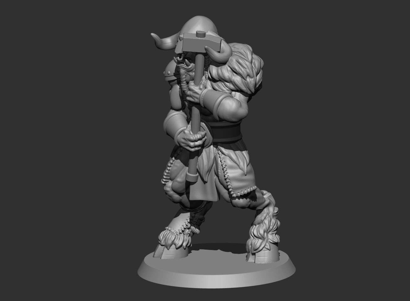 Bull warrior hammer 3D model 3D printable | CGTrader