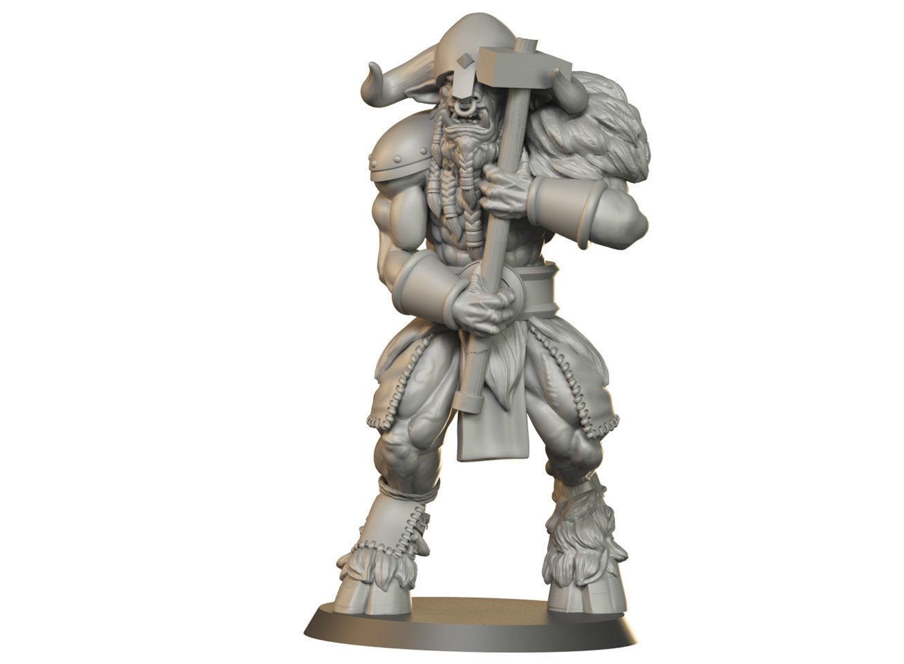 Bull warrior hammer 3D model 3D printable | CGTrader