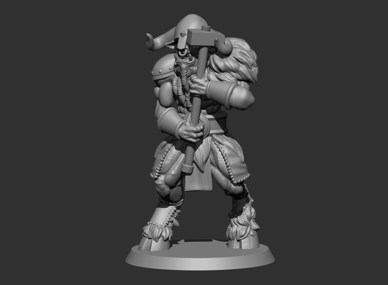 Bull warrior hammer 3D model 3D printable | CGTrader