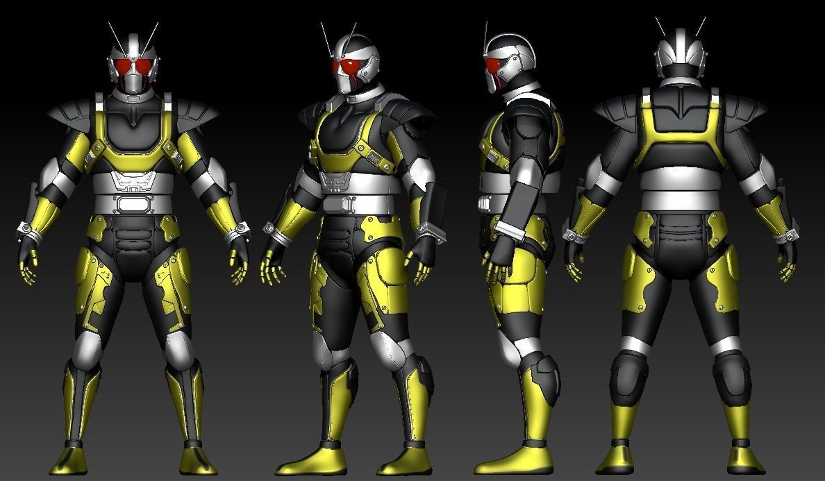Kamen Rider RX Robo With Vortech Shooter 3D model | CGTrader