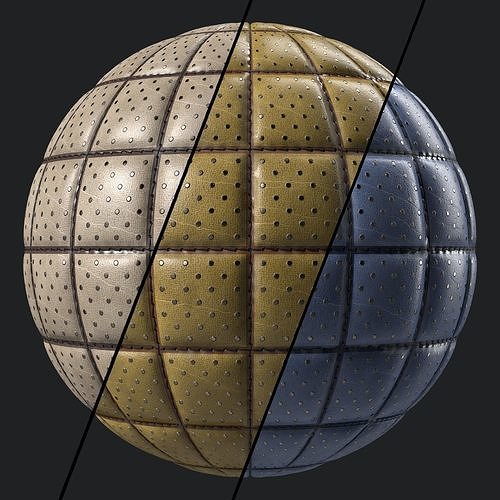 Texture Leather Materials 40- Stitched Leather By Dot Metal - Seamless ...