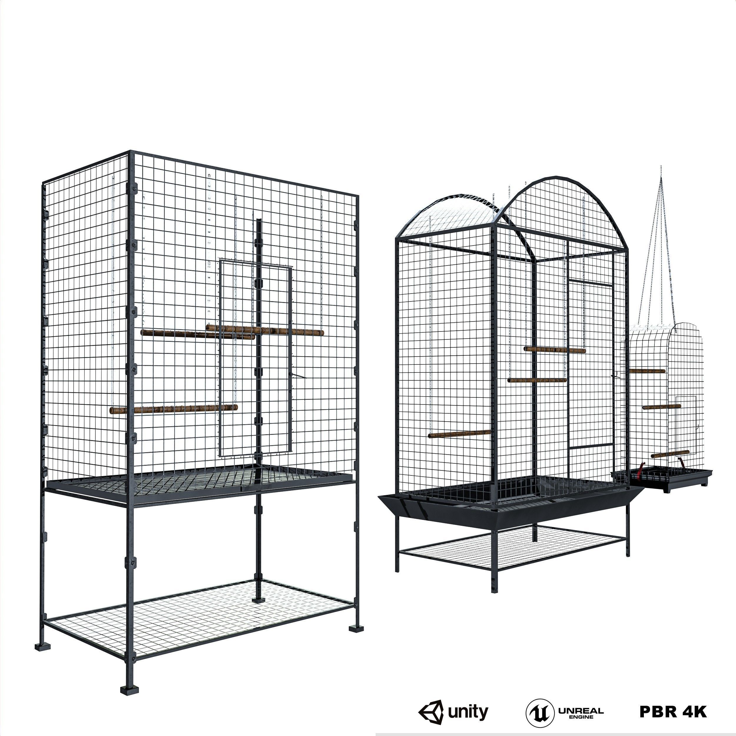 3D model Bird Cage Pack VR / AR / low-poly | CGTrader