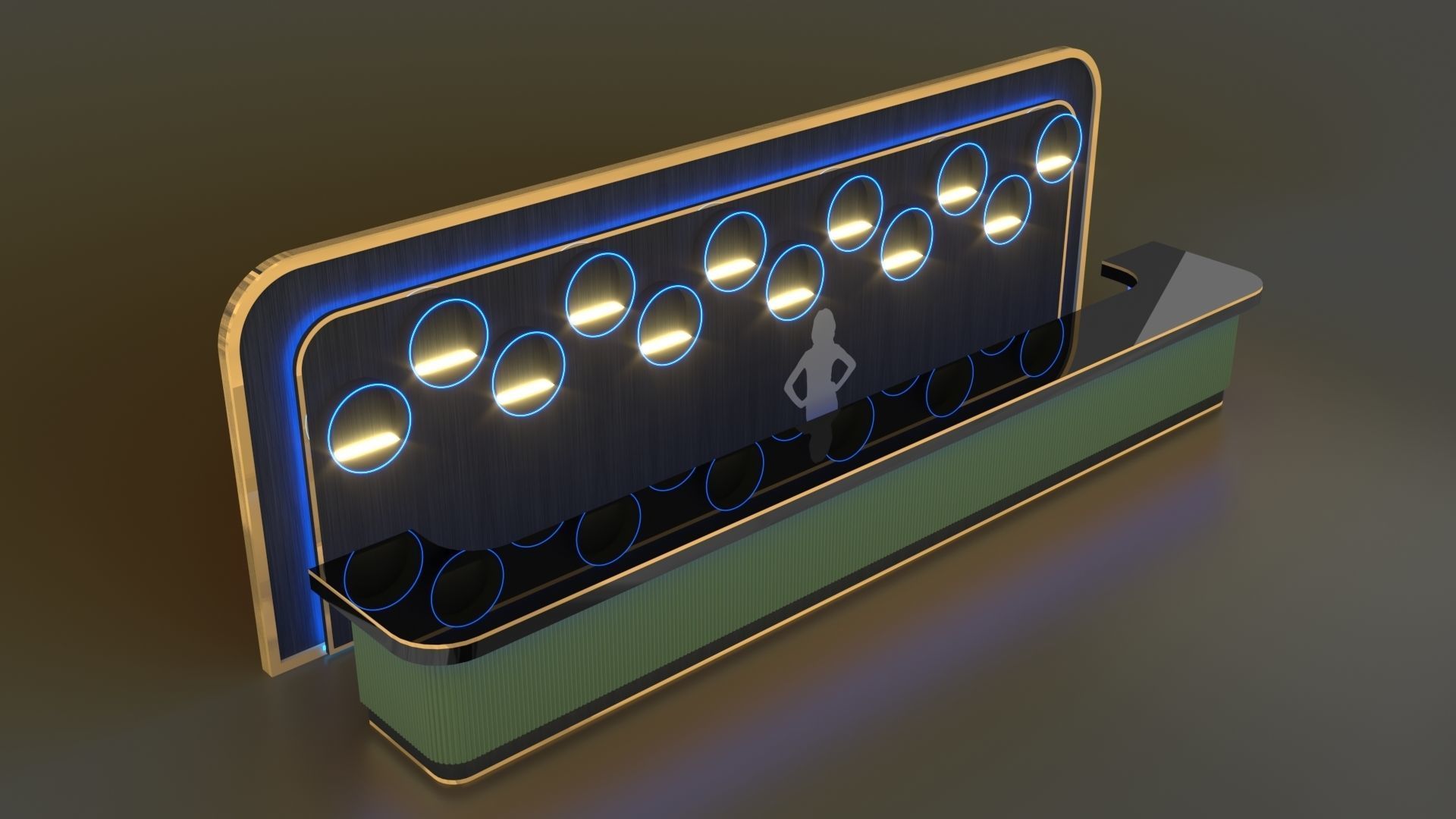 Bar Counter free 3D model | CGTrader