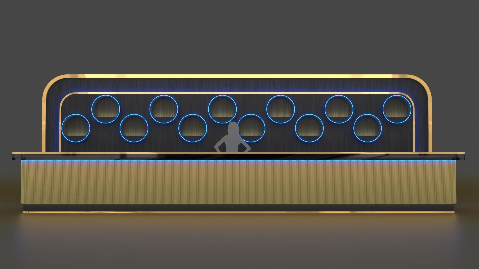 Bar Counter free 3D model | CGTrader
