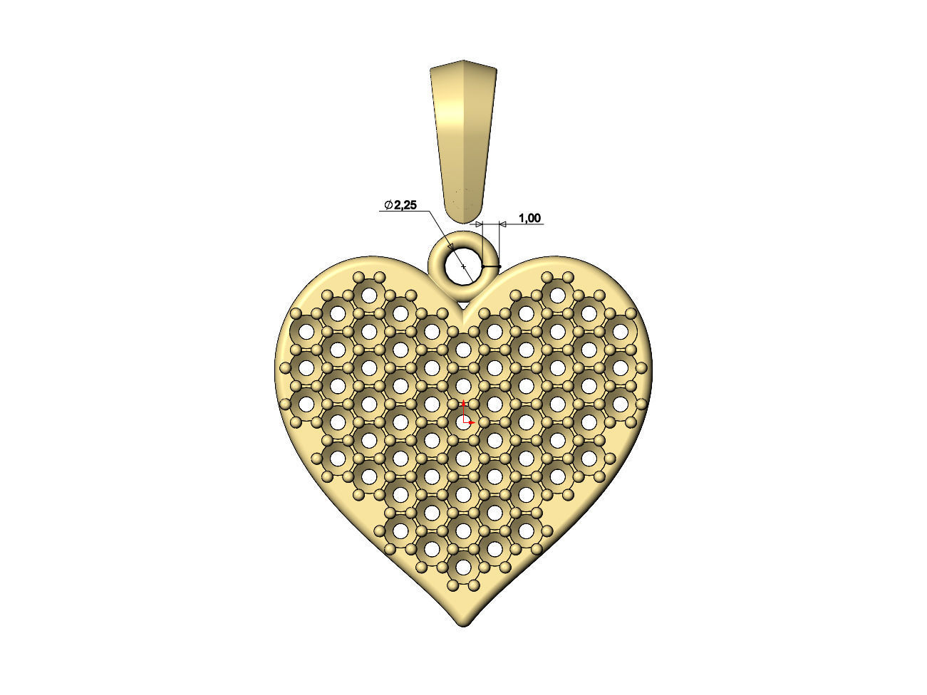 Diamond heart pendant and charm 3D model 3D printable | CGTrader