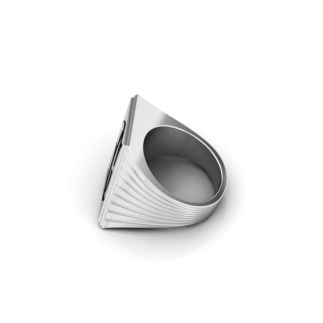 Signet ring with letter C 3D model 3D printable | CGTrader