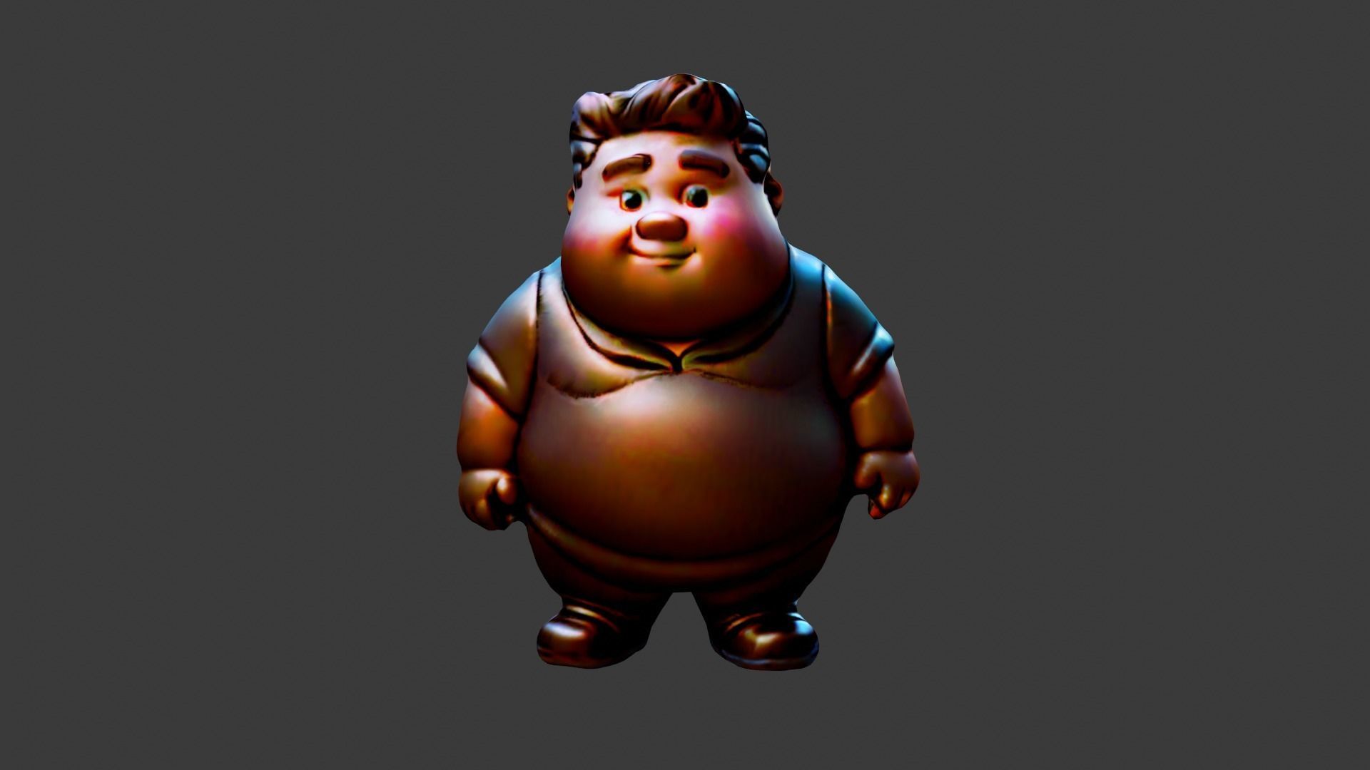 3D model Fat Cartoon Man VR / AR / low-poly | CGTrader