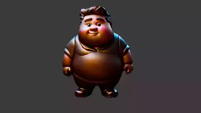 3D model Fat Cartoon Man VR / AR / low-poly | CGTrader