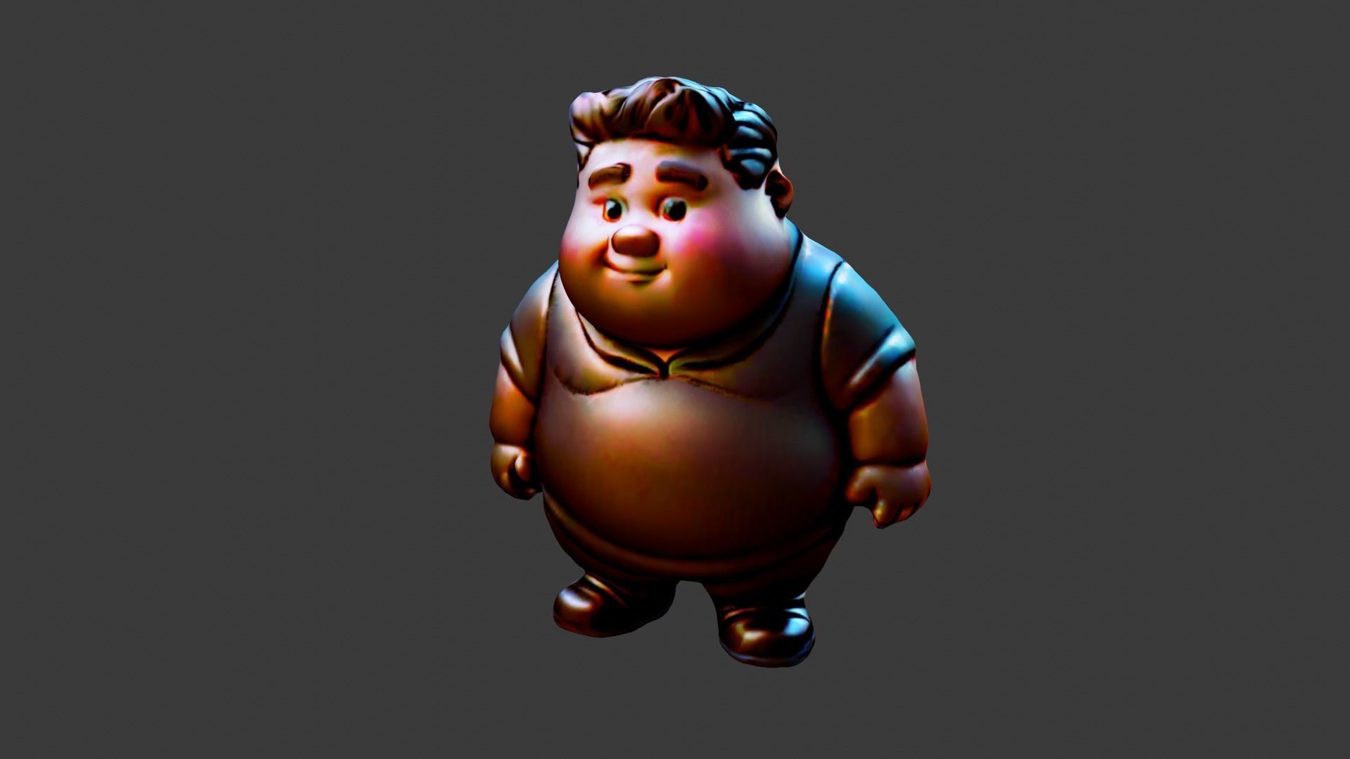 3D model Fat Cartoon Man VR / AR / low-poly | CGTrader