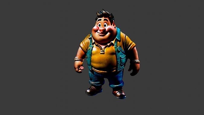 3D model Fat Man VR / AR / low-poly | CGTrader