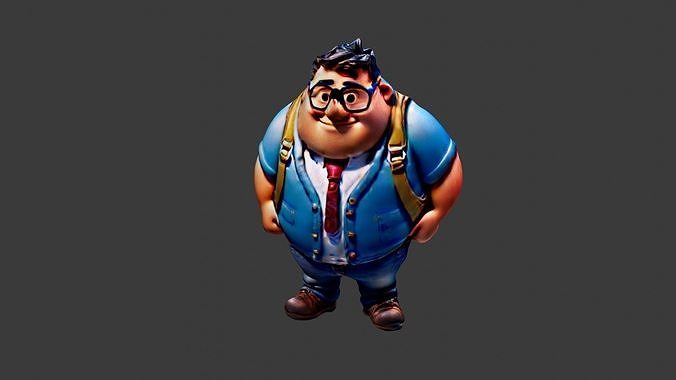 3D model Fat Man VR / AR / low-poly | CGTrader