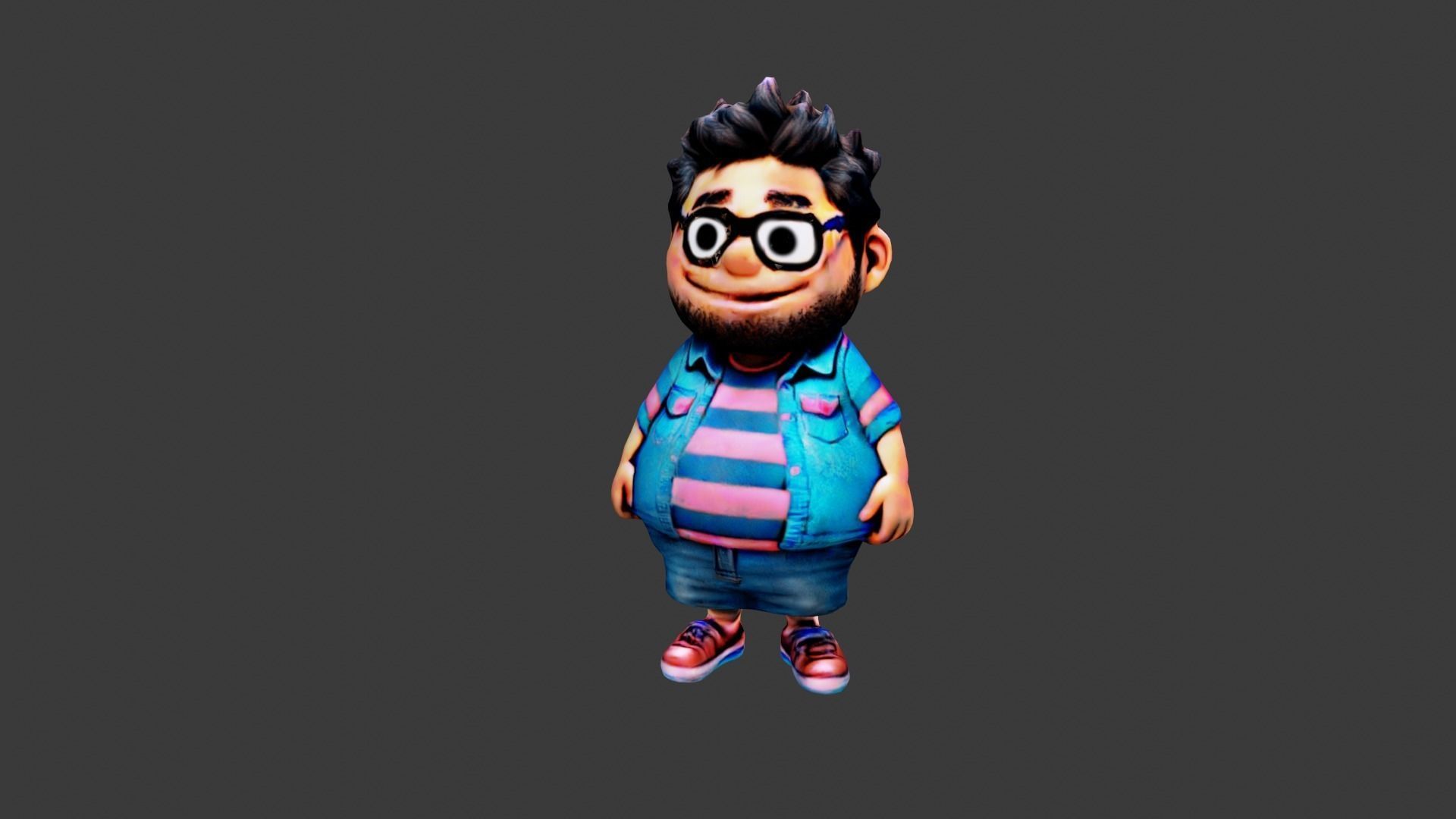 3D model Cartoon Fat Boy VR / AR / low-poly | CGTrader