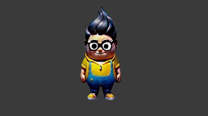 3D model Man Fat Character Cartoon VR / AR / low-poly | CGTrader