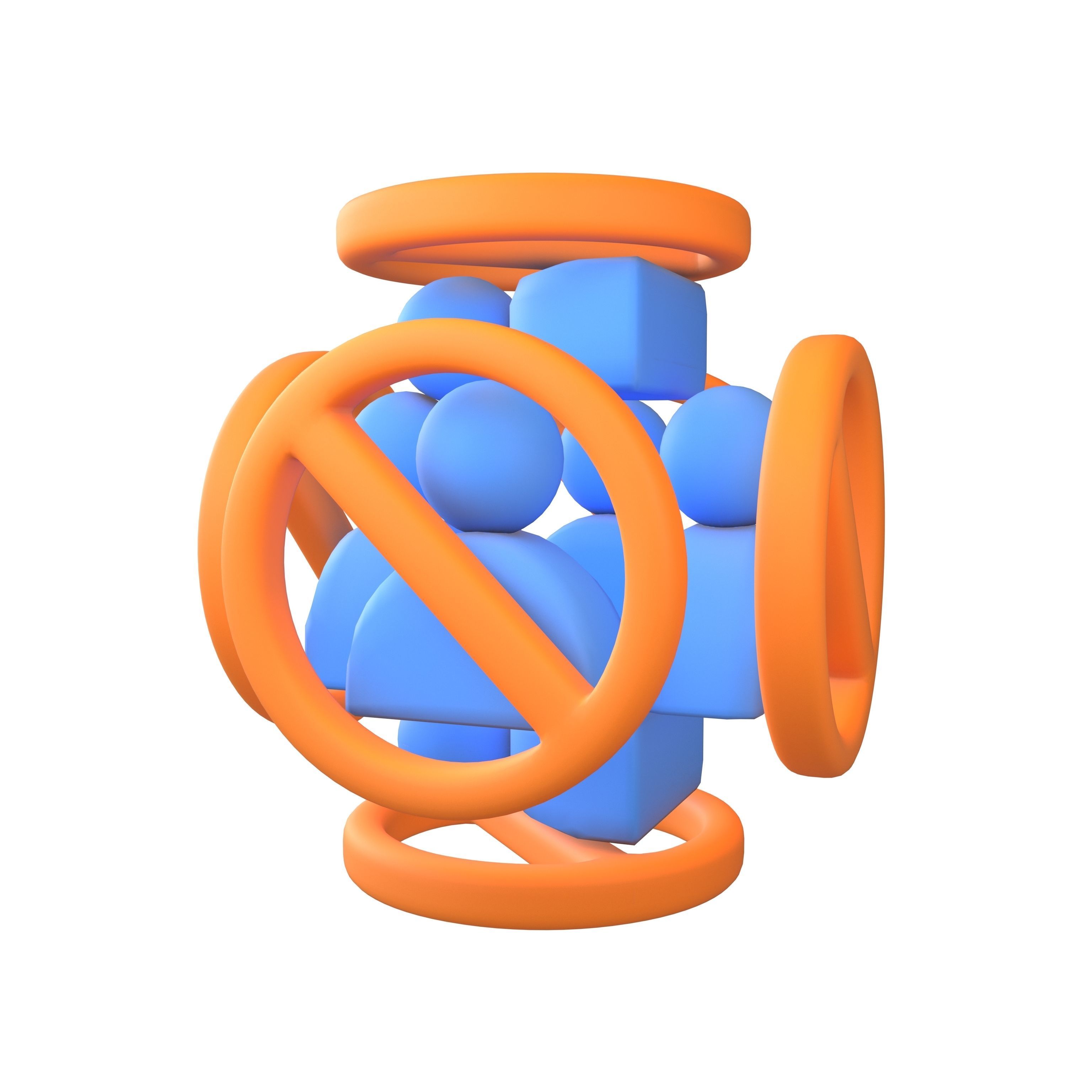3D model Blocked User Icon V2 005 VR / AR / low-poly | CGTrader