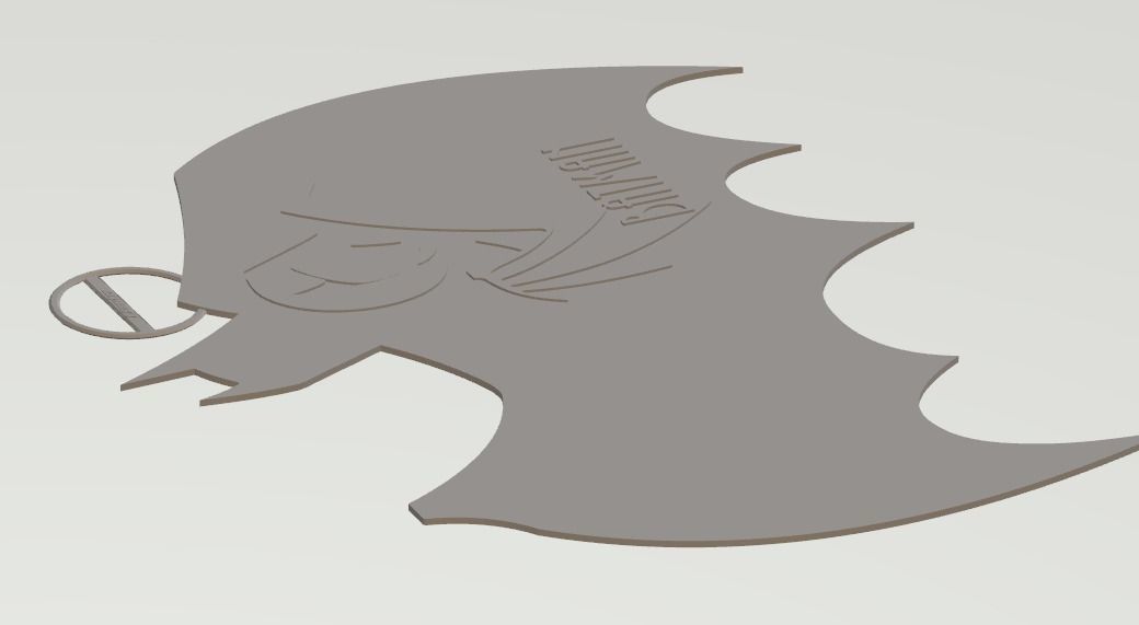 Batman the animated series logo rev7 double free 3D model 3D printable ...