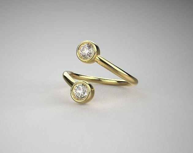 Disconnected Bezel Ring 3D model 3D printable | CGTrader
