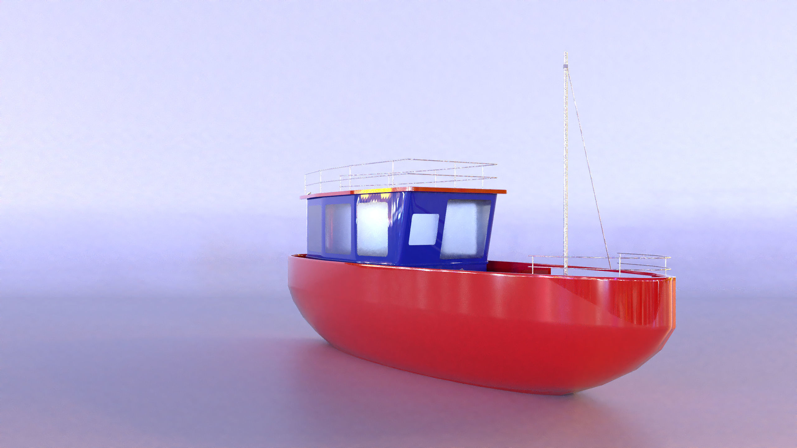 3D model Low Poly Game Ready optimized fishing boat 3d model VR / AR ...