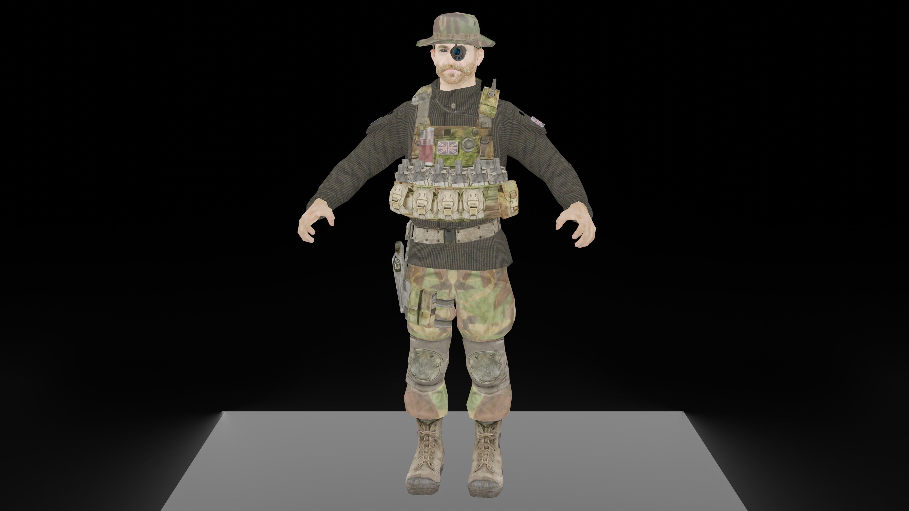 3D model Captain Price COD4 MW VR / AR / low-poly | CGTrader