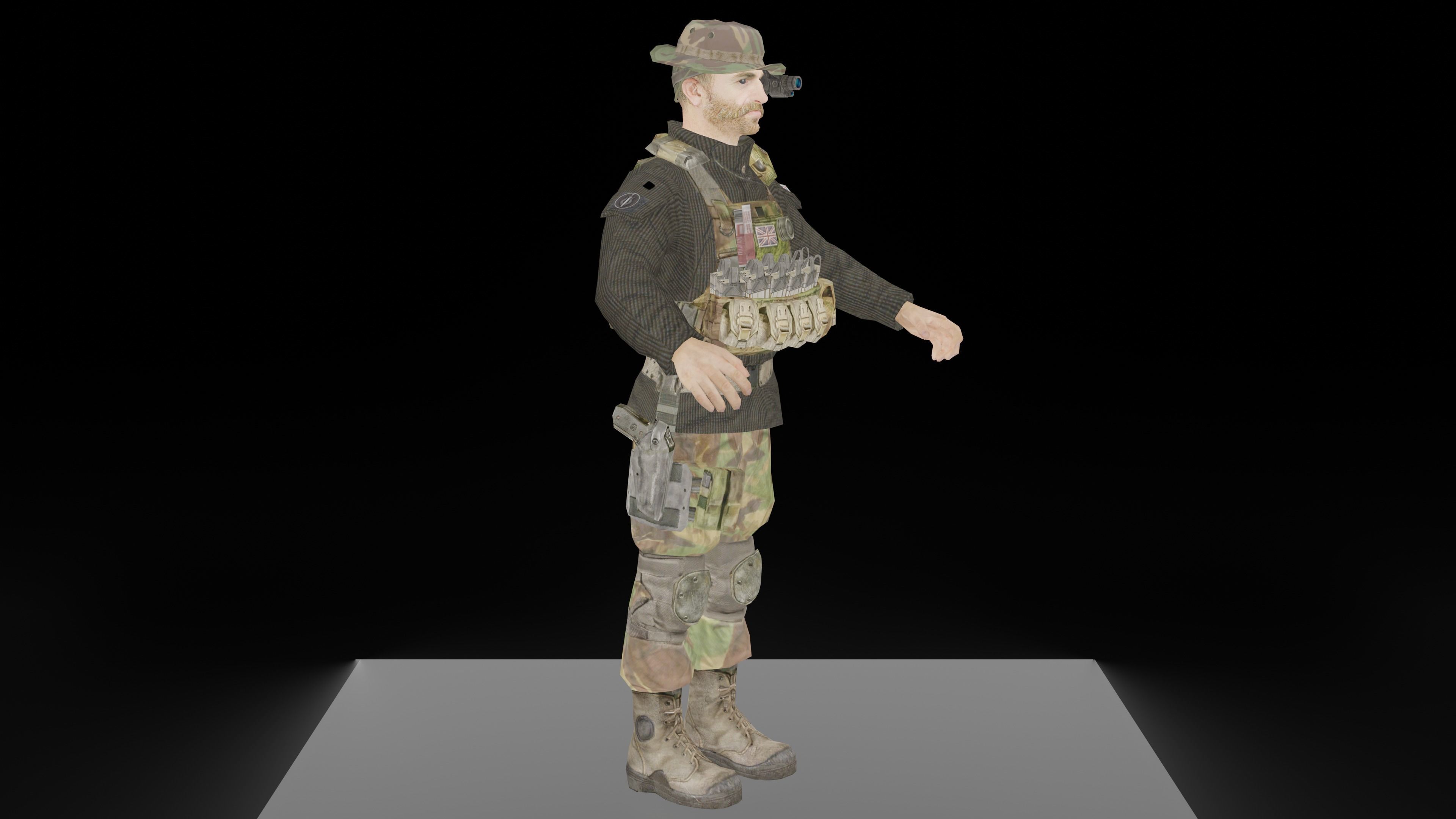 3D model Captain Price COD4 MW VR / AR / low-poly | CGTrader