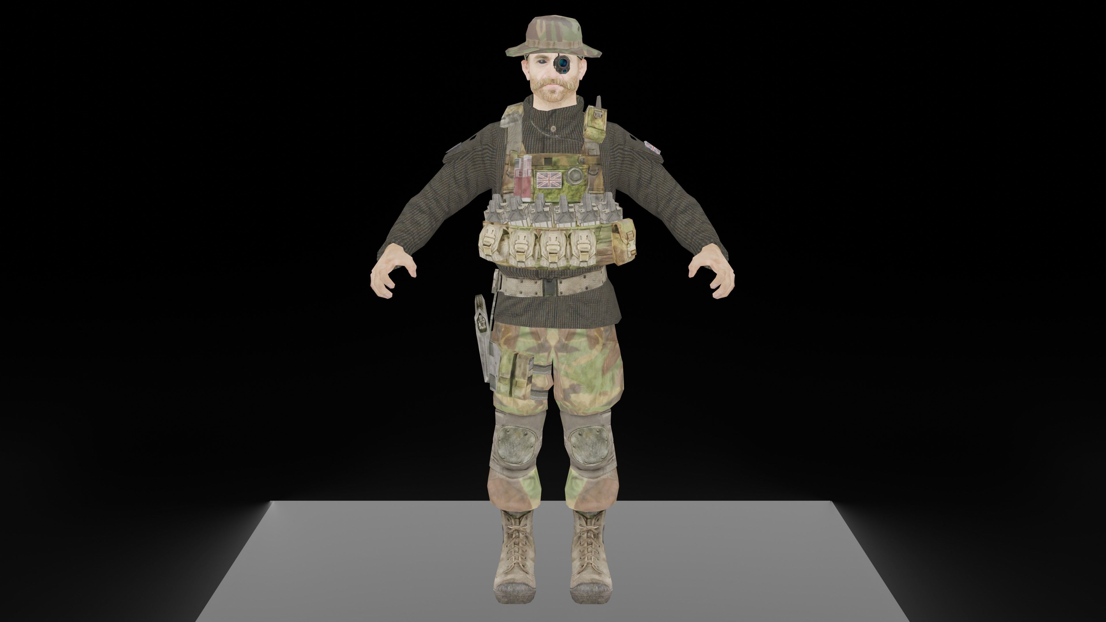 3D model Captain Price COD4 MW VR / AR / low-poly | CGTrader