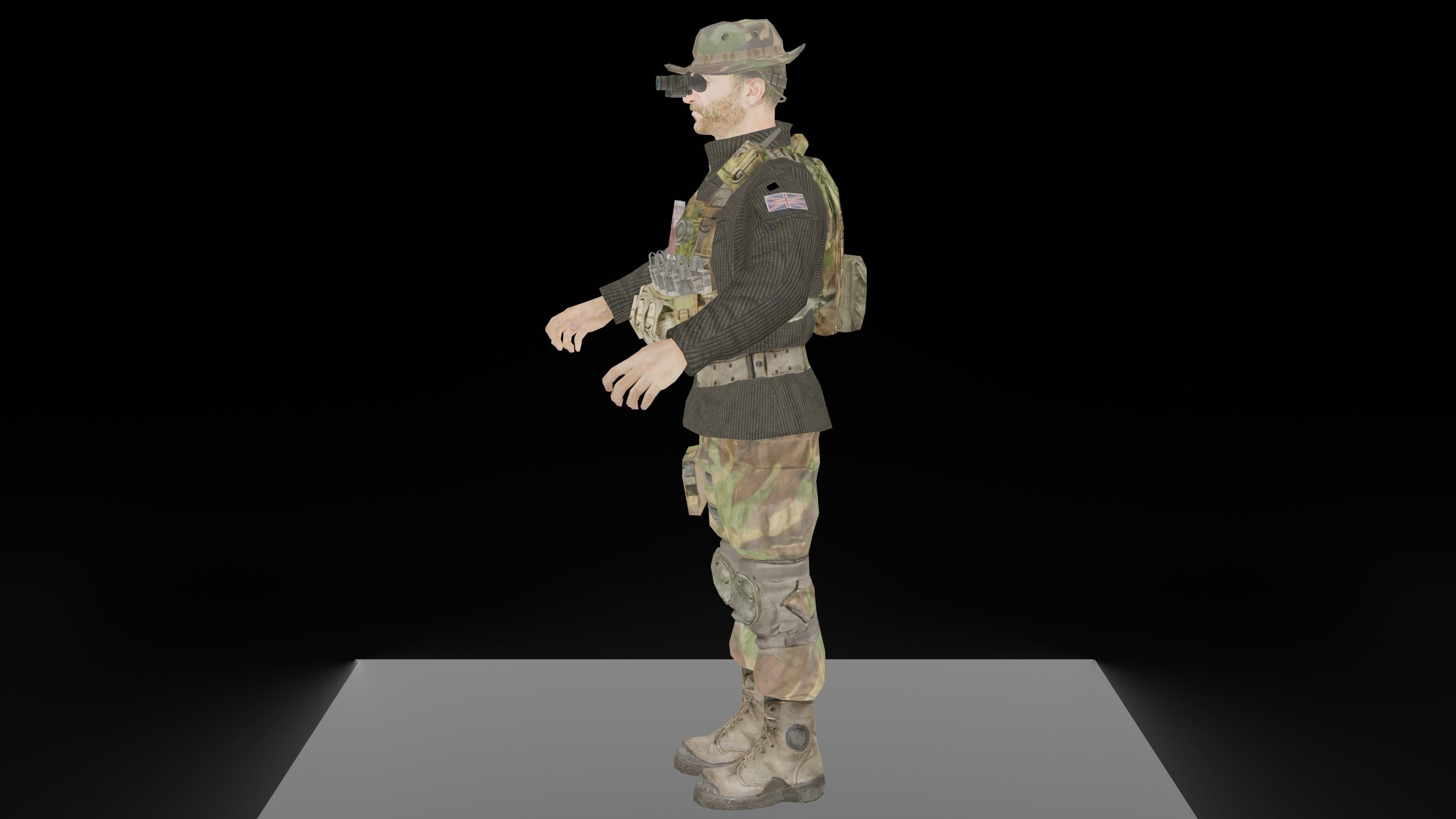 3D model Captain Price COD4 MW VR / AR / low-poly | CGTrader