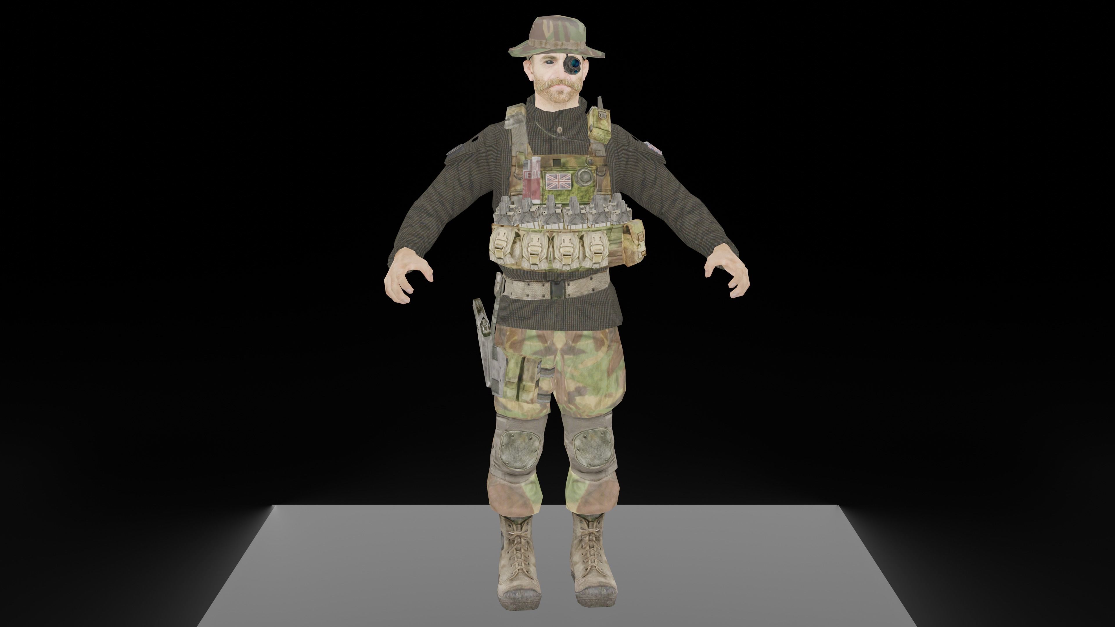 3D model Captain Price COD4 MW VR / AR / low-poly | CGTrader
