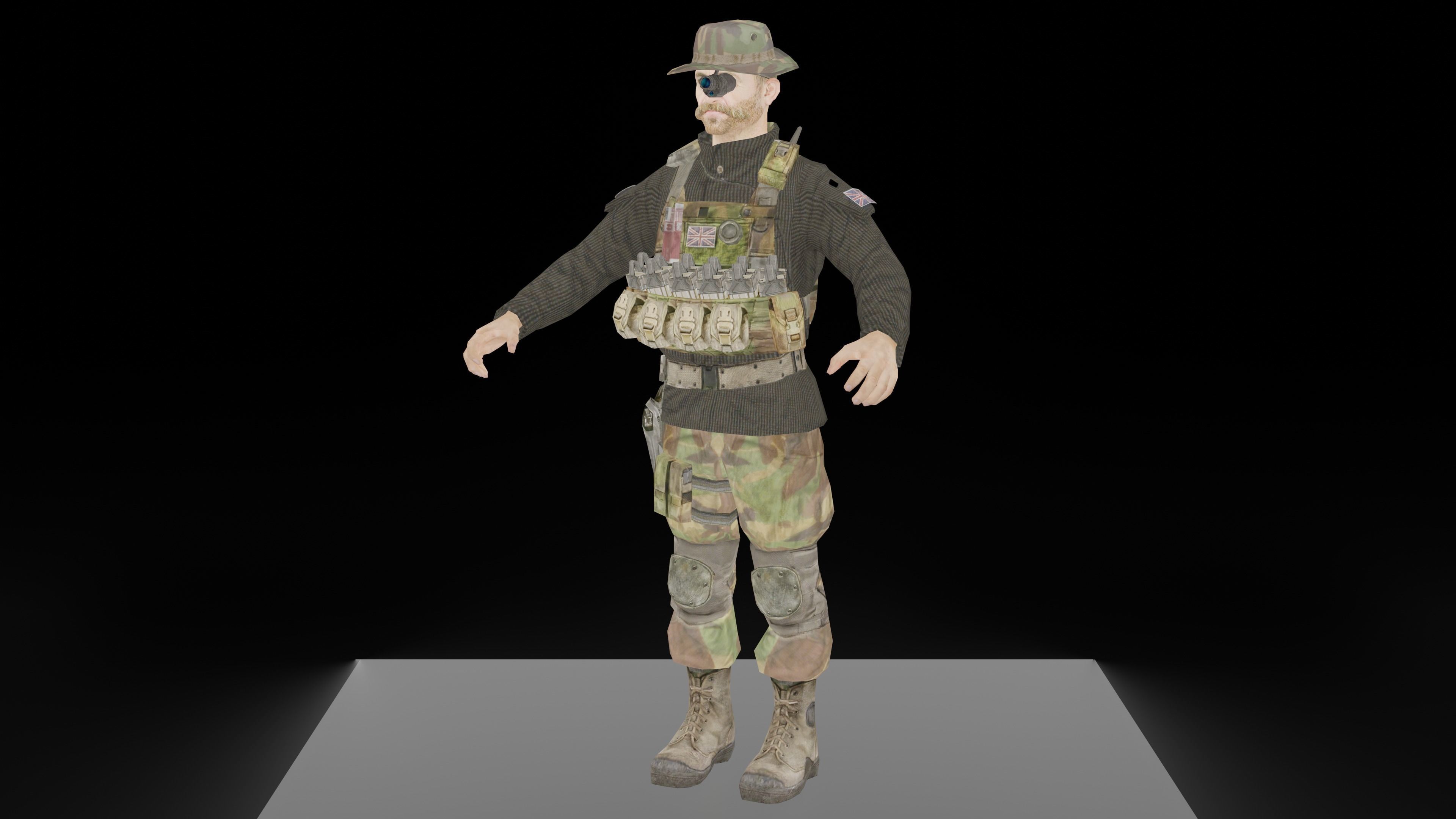 3D model Captain Price COD4 MW VR / AR / low-poly | CGTrader