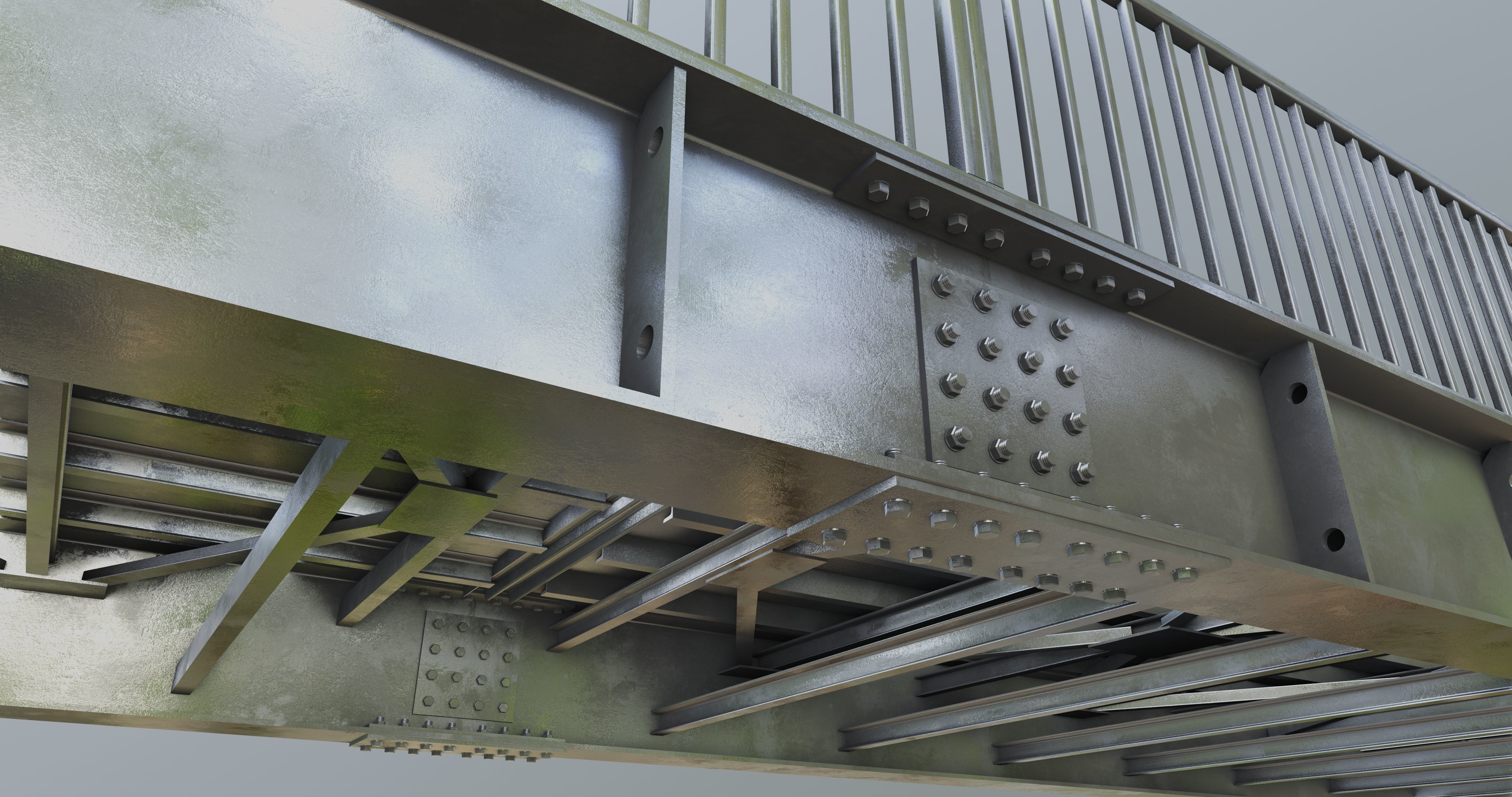22 mt Pedestrian Bridge 3D model | CGTrader