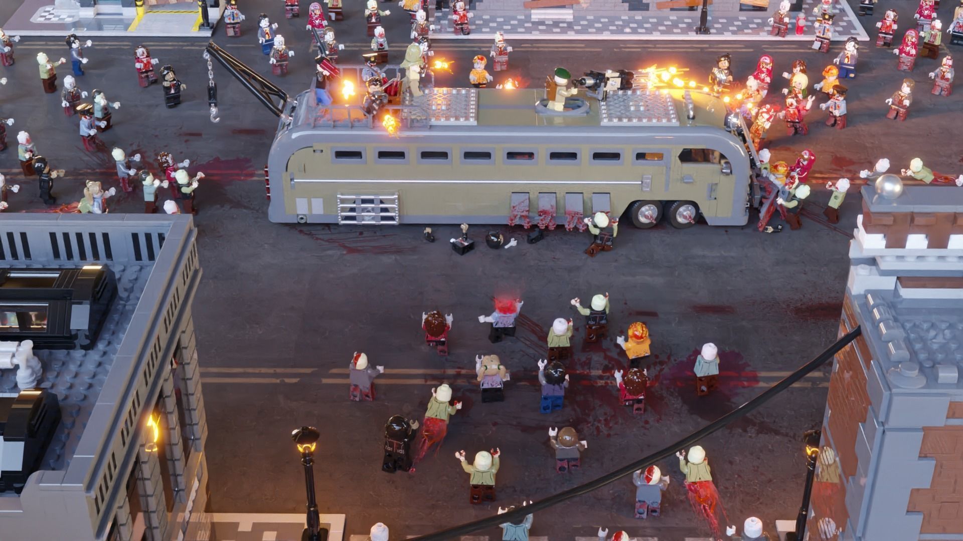 Zombie Apocalypse Lego Scene 3D model | CGTrader