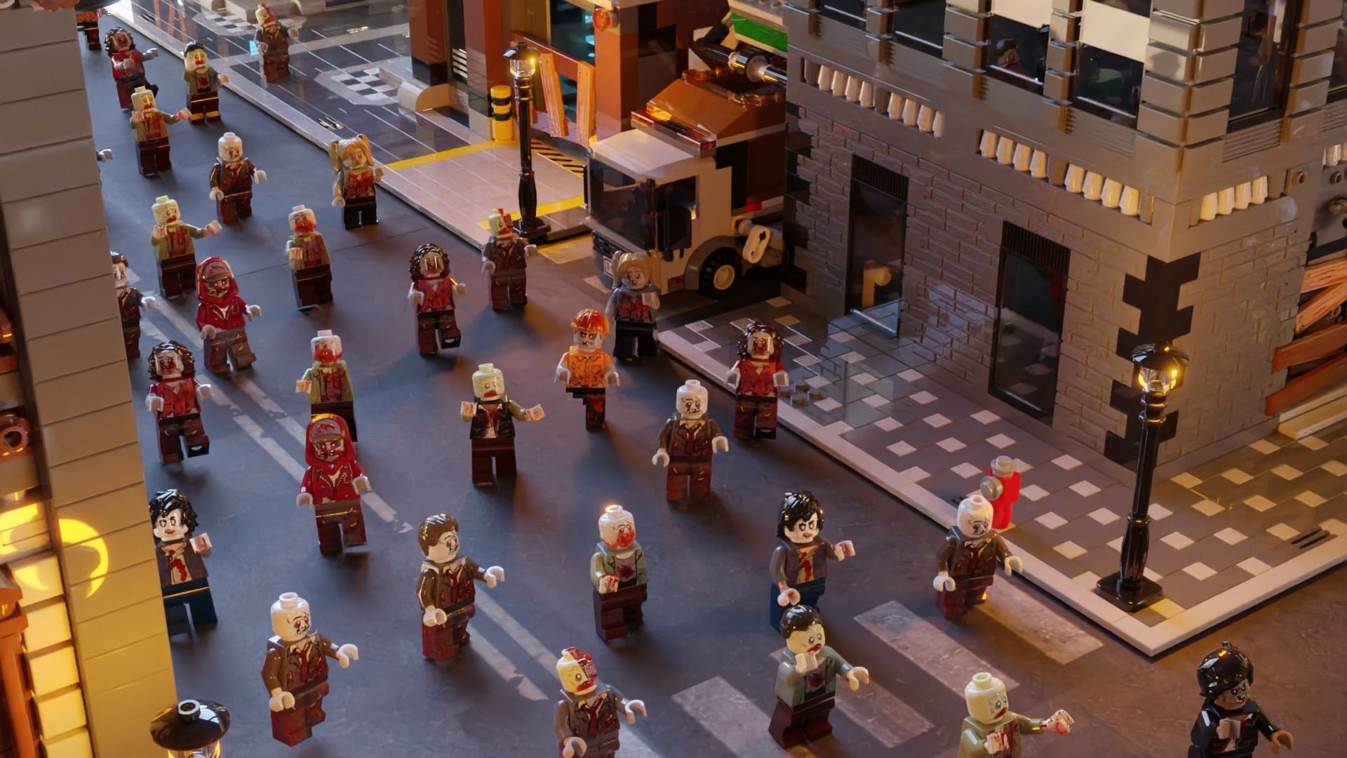 Zombie Apocalypse Lego Scene 3D model | CGTrader