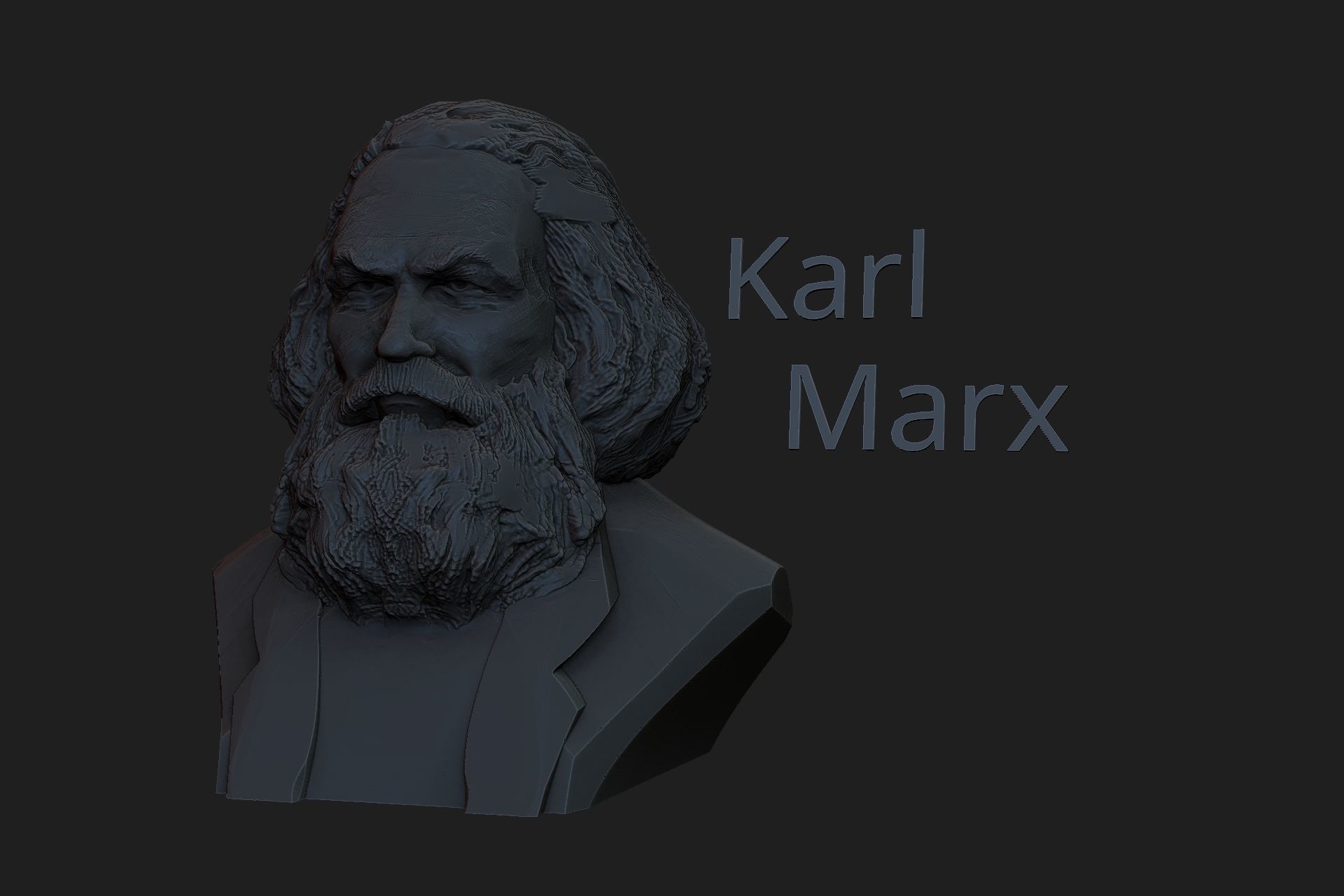 Karl Marx 3D model 3D printable | CGTrader