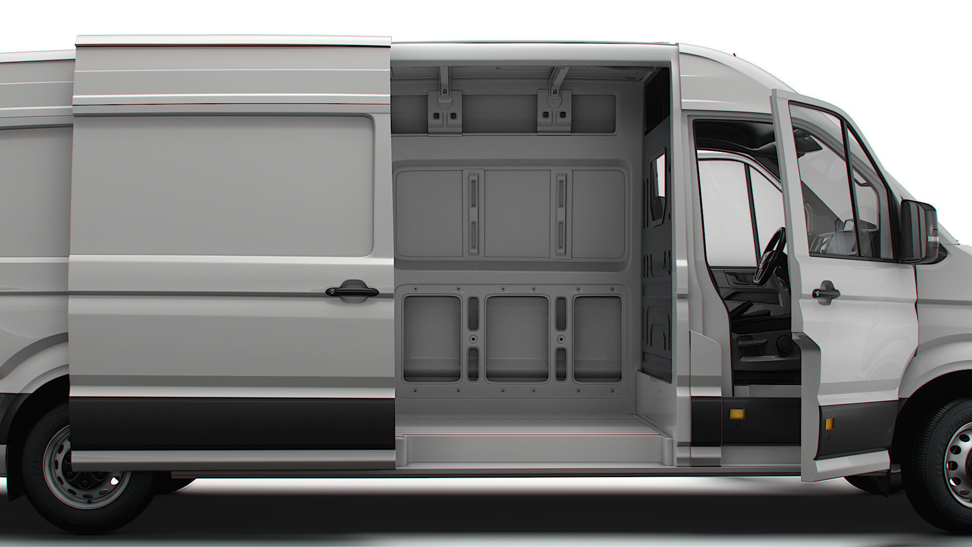 VW Crafter Panel Van L3H2 HQ Interior 2023 3D model | CGTrader