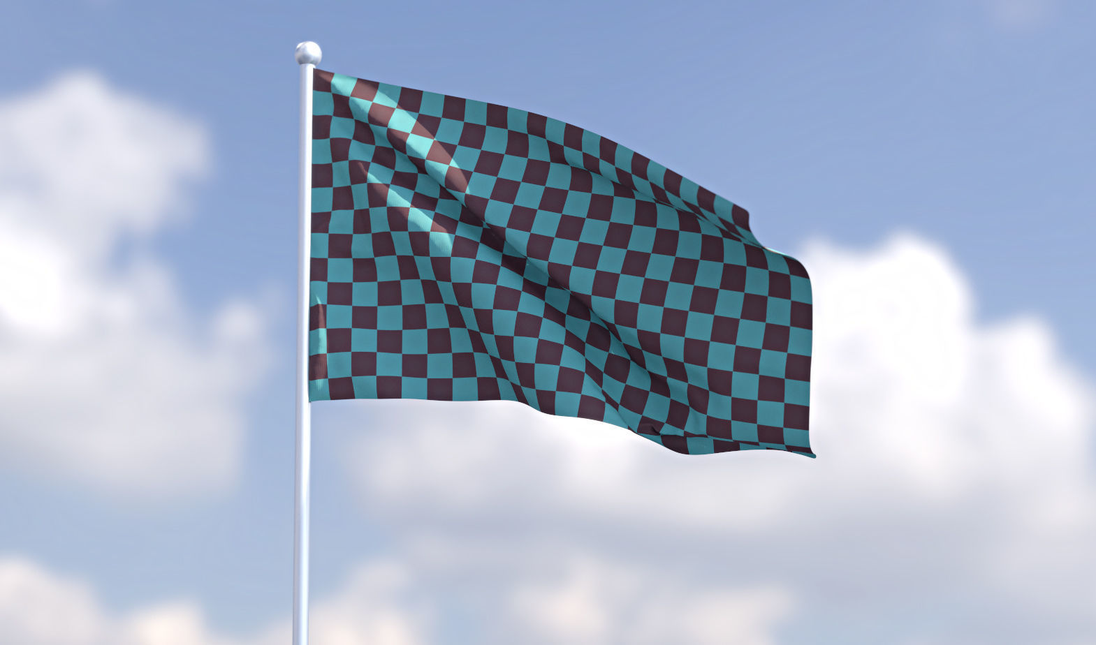 3D model Realistic animated flag VR / AR / low-poly | CGTrader