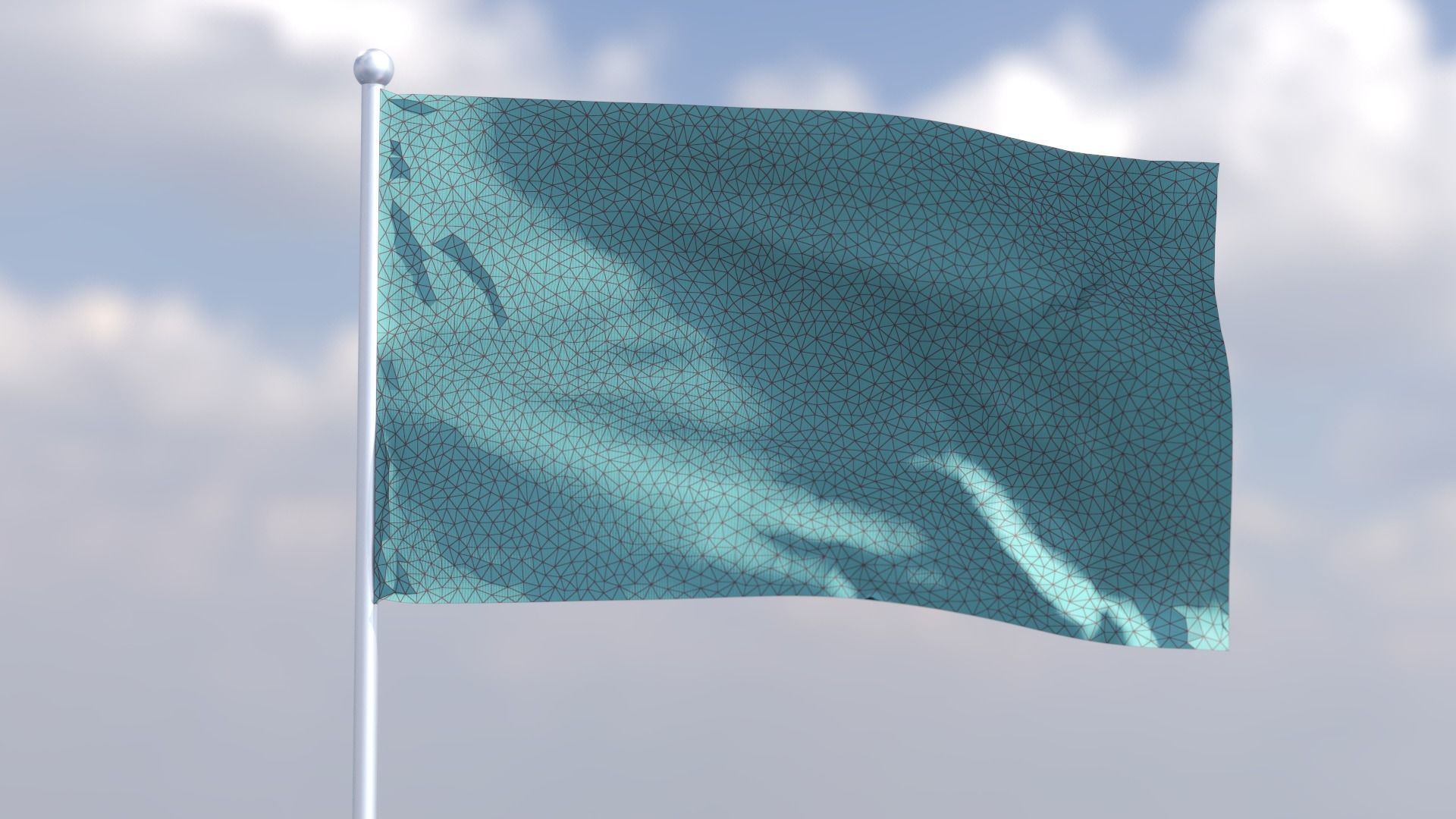 3D model Realistic animated flag strong wind VR / AR / low-poly | CGTrader